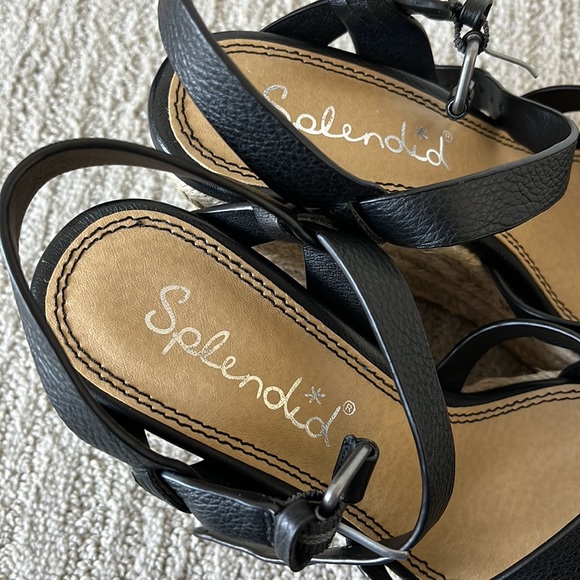 Splendid | Shoes | Splendid Black Wedge Heels | Poshmark